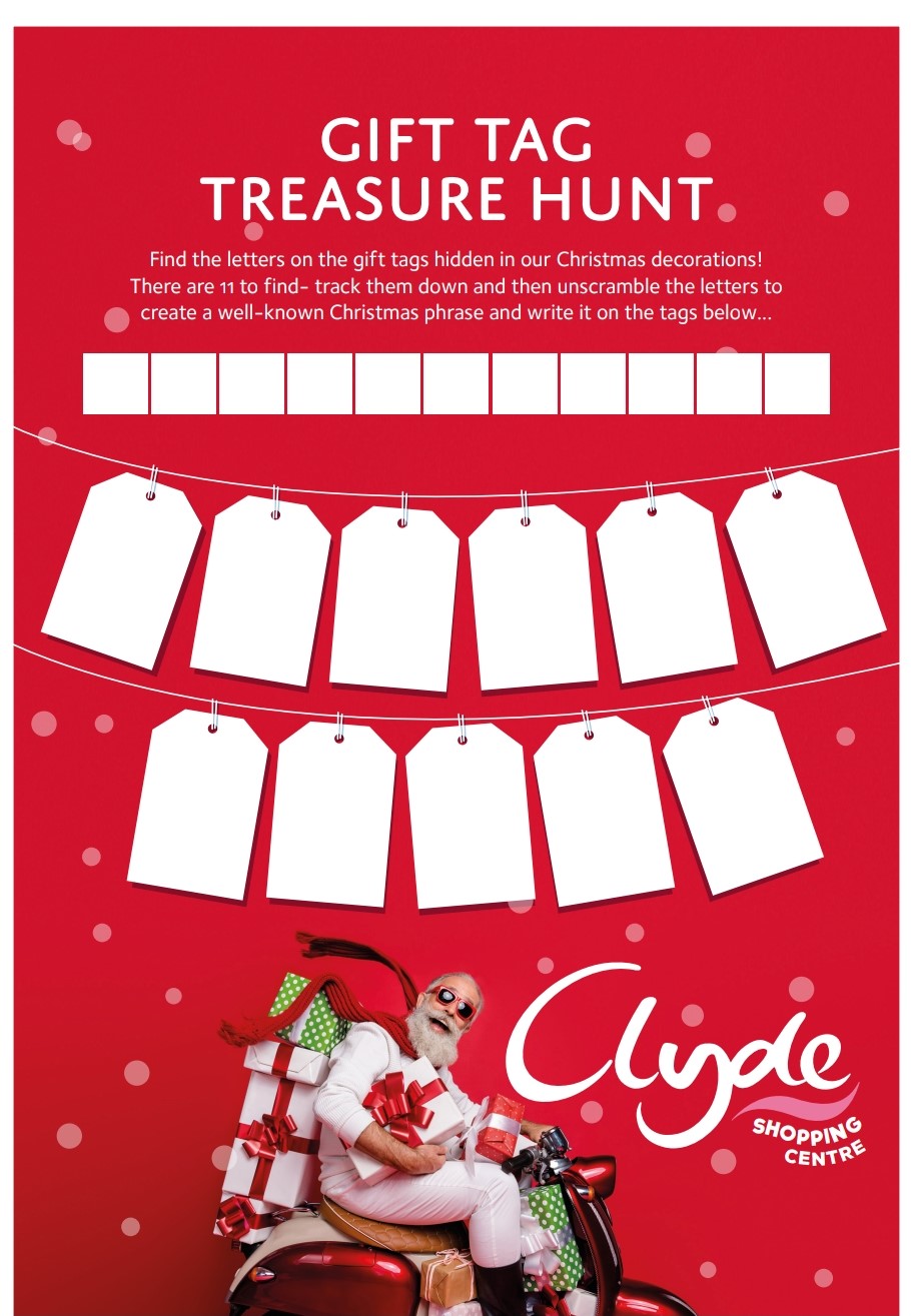 Gift Tag Treasure Hunt - Clyde Shopping Centre